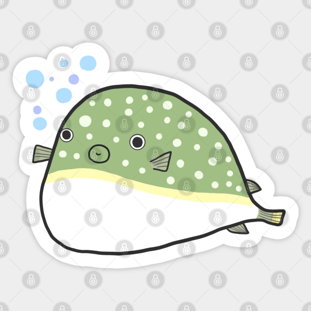 Cute Blowfish (puffer / globe fish) - Blowfish - Sticker | TeePublic